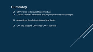 Features Of OOPS and characteristics.pptx | Programming Languages | Computing