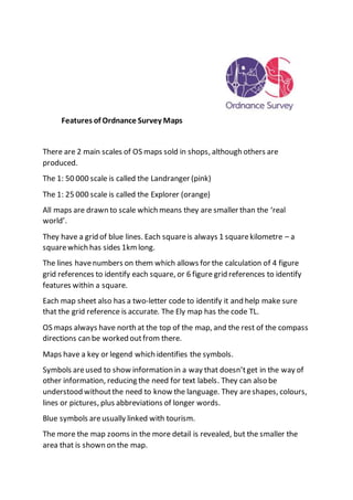 Features of OS Maps | PDF