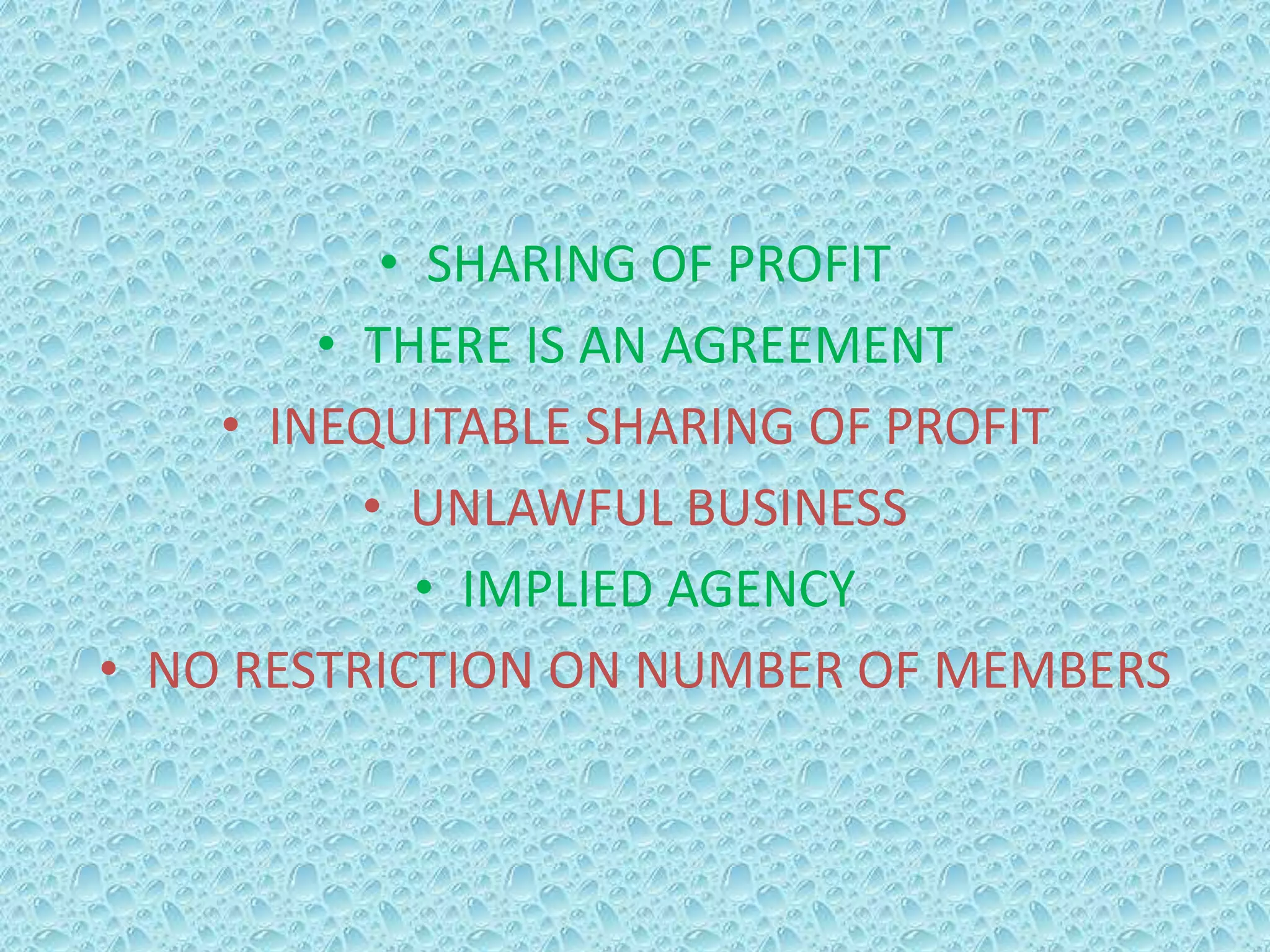 Features of partnership | PPT