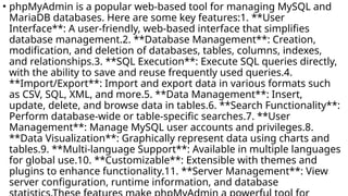 Features Of PHP my adminFeatures Of PHP my admin.pptx