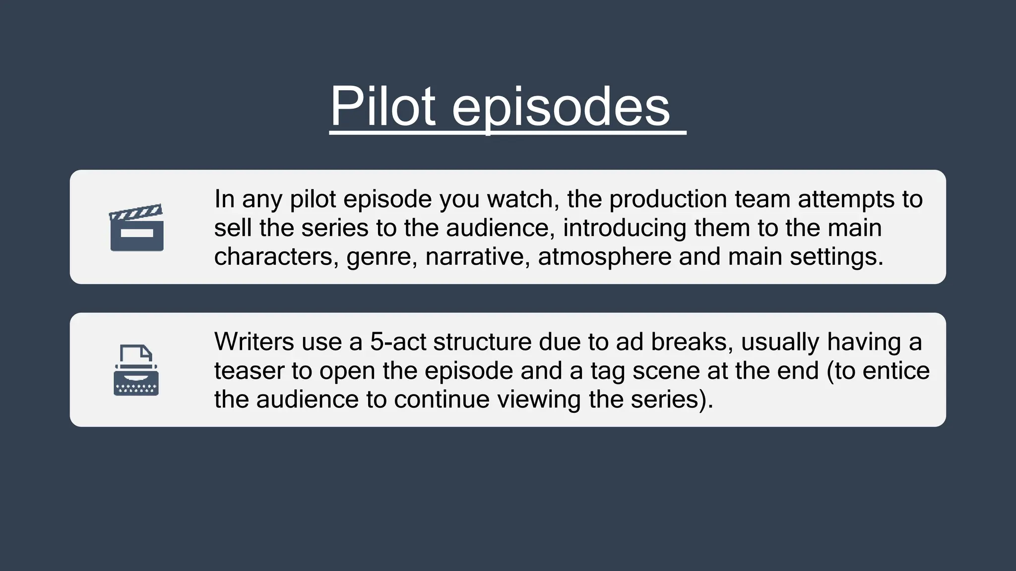 FEATURES OF PILOT EPISODE RESEARCH POWERP | PPTX | Television | Entertainment