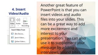 Features of powerpoint in presentation in Information Tech ology | PPTX