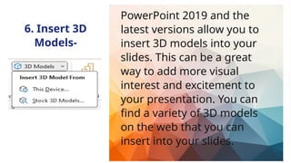 Features of powerpoint in presentation in Information Tech ology | PPTX ...