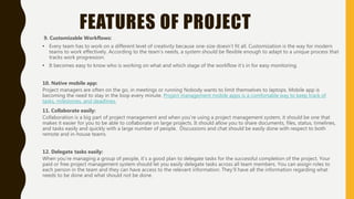 Features of project | PPTX