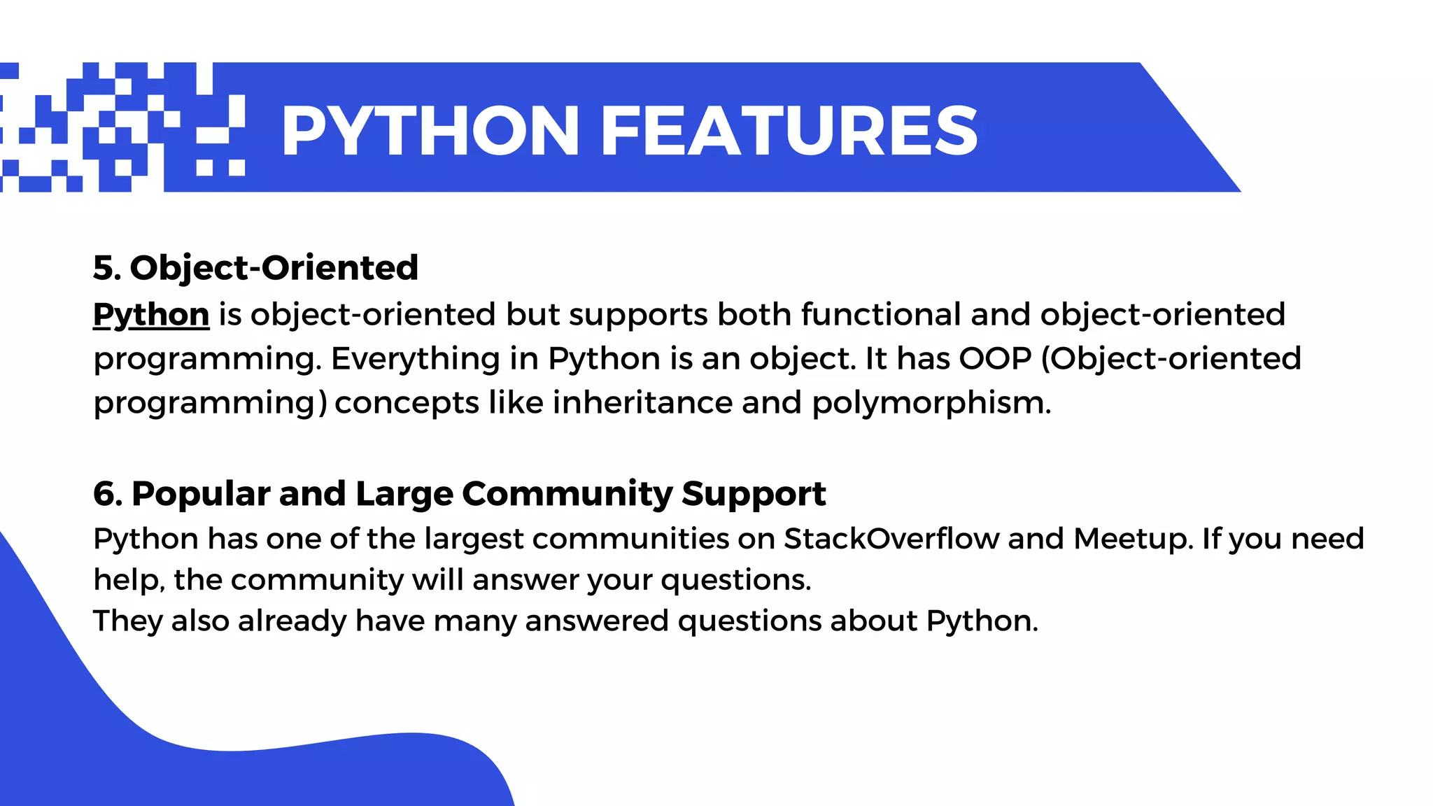 Features of Python.pdf | Programming Languages | Computing