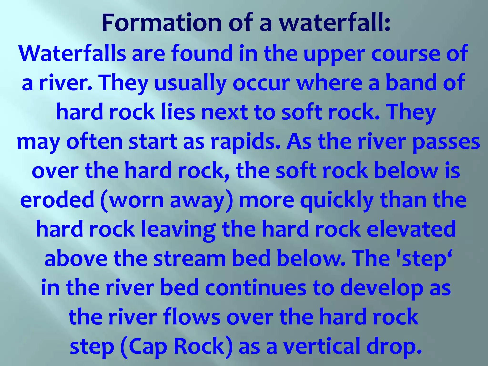 Features formed by a river systems | PPT