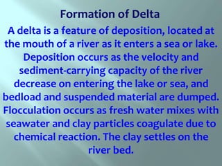 Features formed by a river systems | PPTX