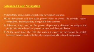 FEATURES OF RUBYMINE | PPT