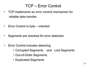 Features of tcp (part 2) .68 | Computer Networking | Computing
