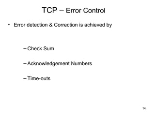 Features of tcp (part 2) .68 | Computer Networking | Computing