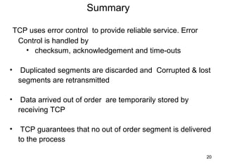 Features of tcp (part 2) .68 | Computer Networking | Computing