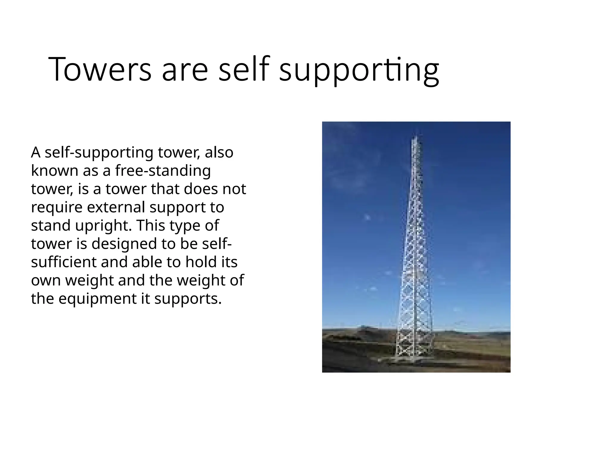 Features of tower structures for SEN class | PPT