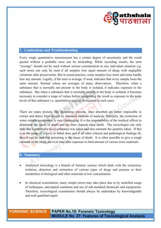 Features of Toxicological Analysis.pdf 0 | PDF