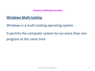 Features of windows | PPT