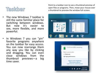 Features Of Windows 7 | PPTX