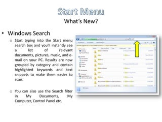 Features Of Windows 7 | PPTX