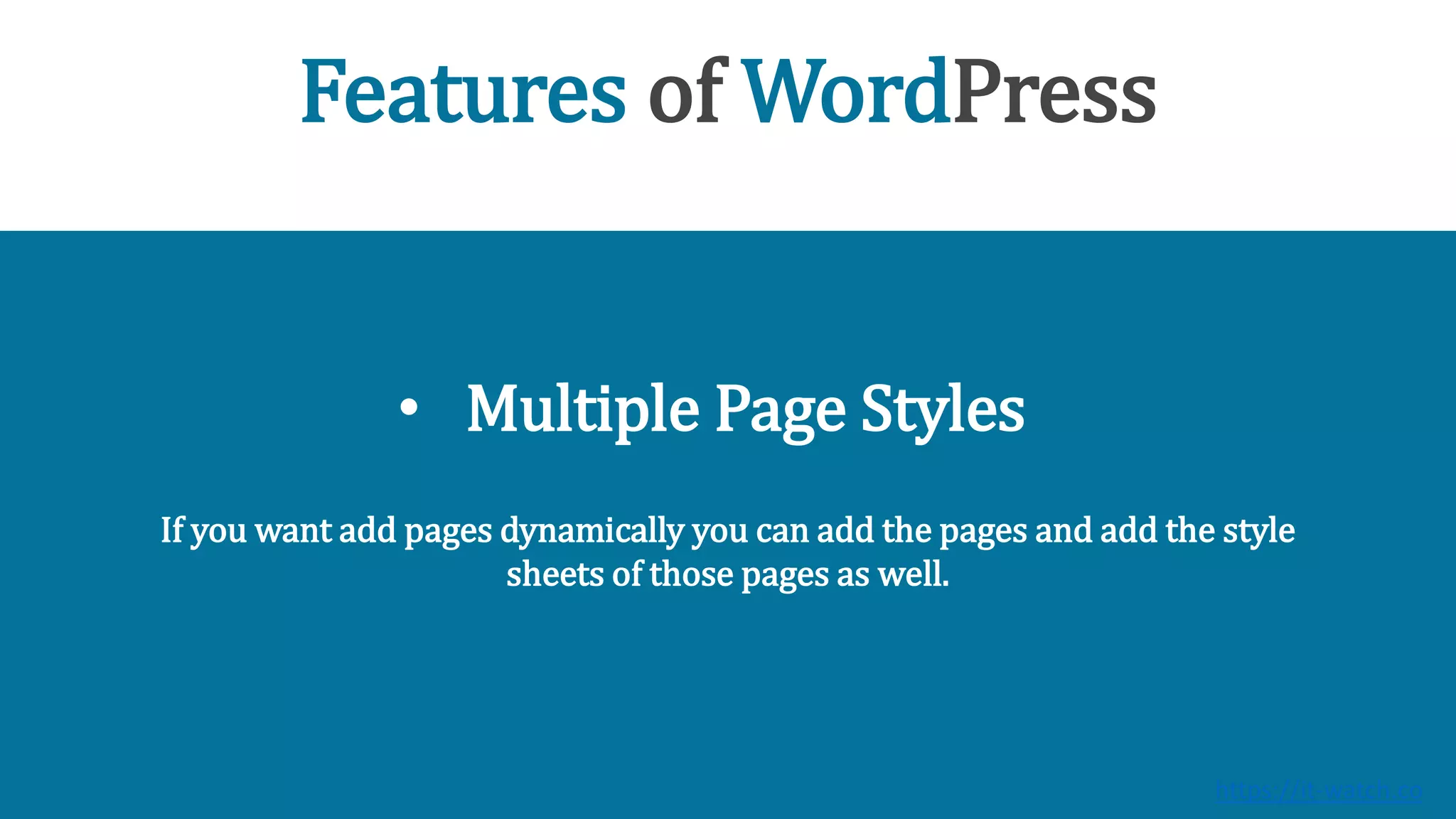 Features of wordpress | PPT