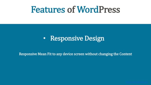 Features of wordpress | PPT