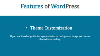 Features of wordpress | PPT