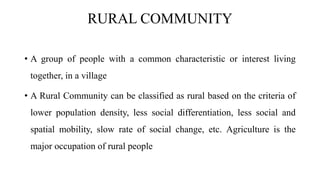 Features & realities of rural communication | PPT