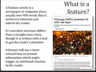 Feature stories across the genres | PPTX