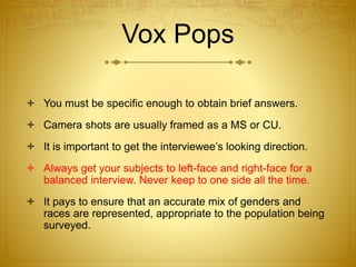 Feature story and narration vox pops | PPTX