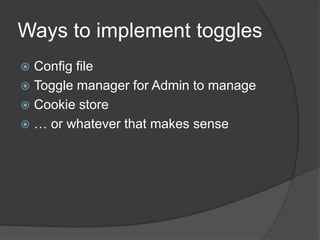 Feature toggles | PPTX