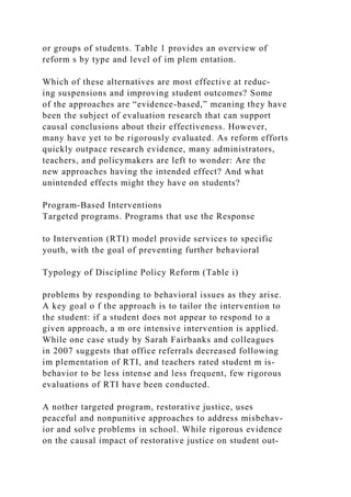 f e a t u r eWHAT DO WE KNOW ABOUT SCHOOL DISCIPLINE.docx