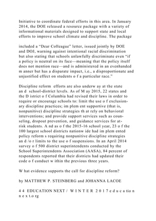 f e a t u r eWHAT DO WE KNOW ABOUT SCHOOL DISCIPLINE.docx