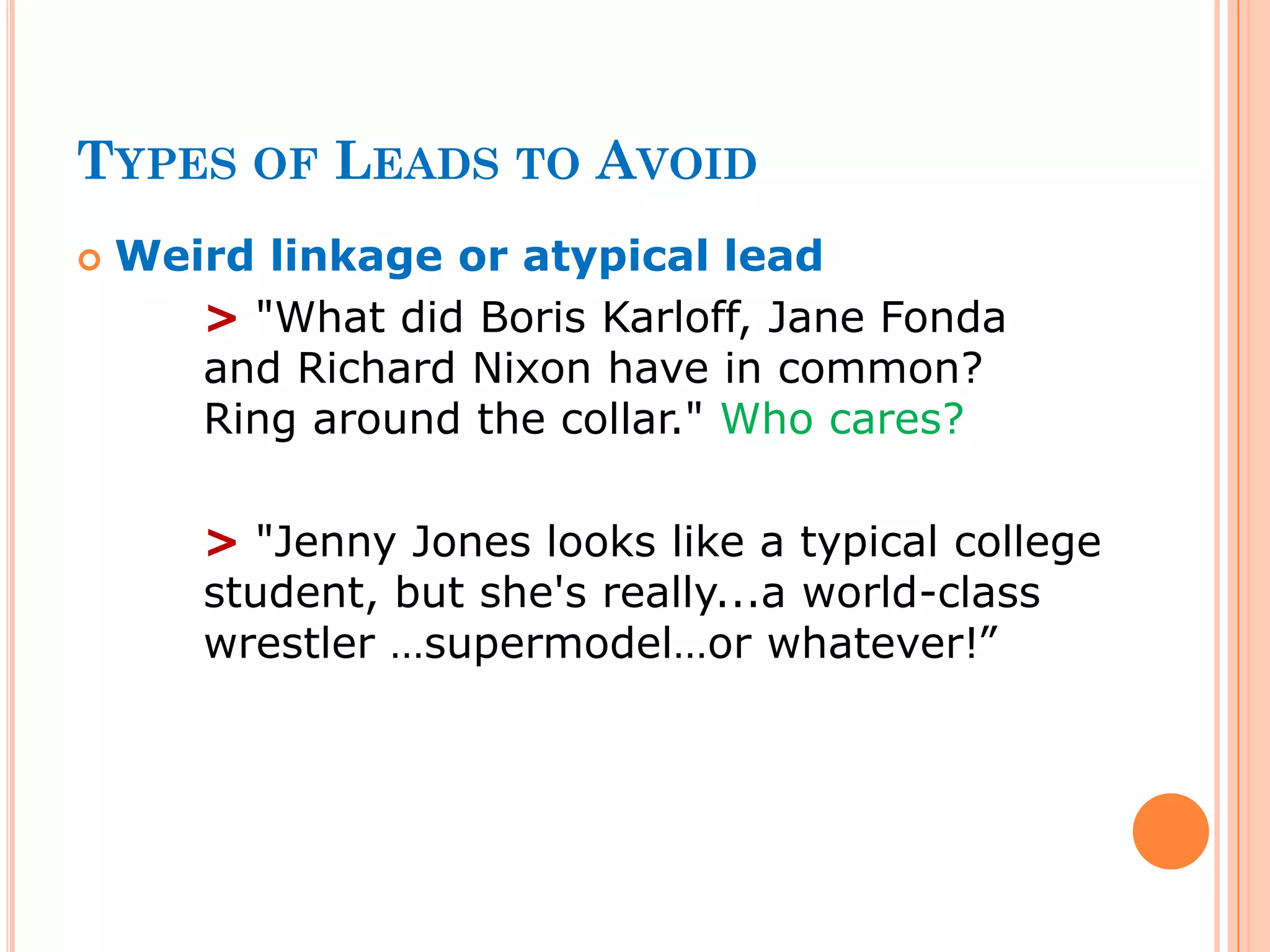 Feature Writing Basics | PPTX