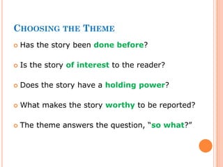 Feature Writing Basics | PPTX