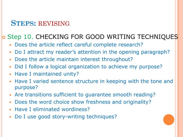 Feature Writing Basics | PPTX