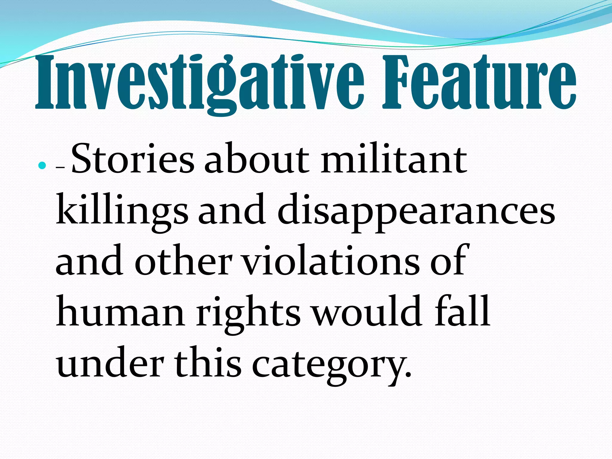 Feature writing | PPT