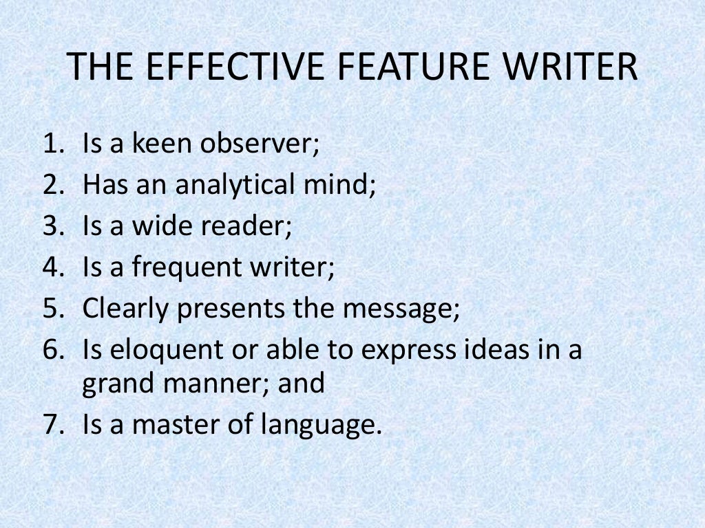 How to Write Effective Feature Articles