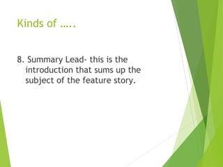 Feature writing | PPT