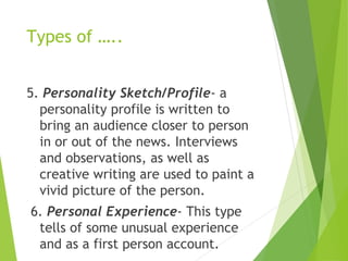 Feature writing | PPT