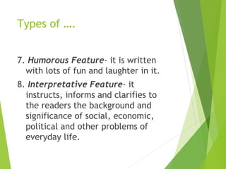 Feature writing | PPT