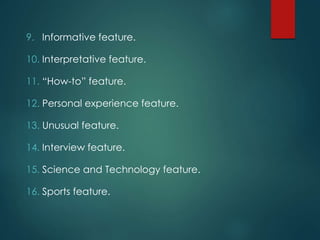 Feature Writing | PPTX