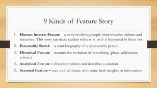 Feature writing | PPTX