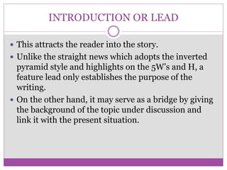 Feature writing | PPTX