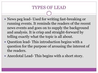 Feature writing | PPTX