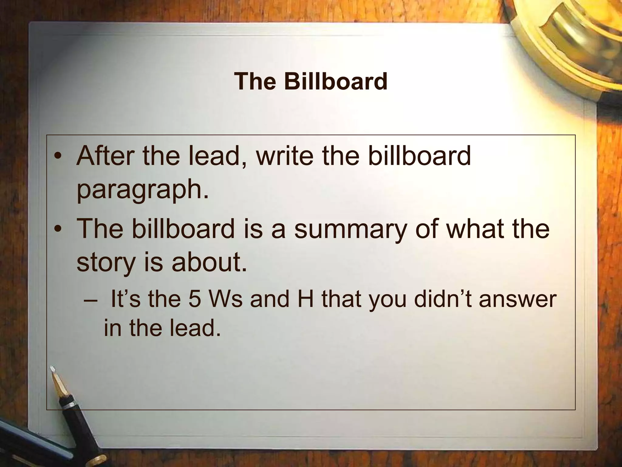 Feature writing | PPT