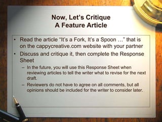 Feature writing | PPT