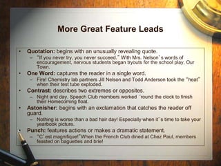 Feature writing | PPT