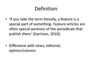 Feature writing.pptx