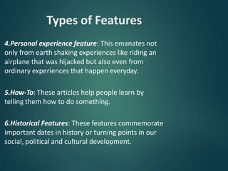 Feature writing................................... | PPTX