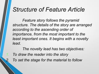 Powerpoint Presentation on FEATURE WRITING2.0.ppt