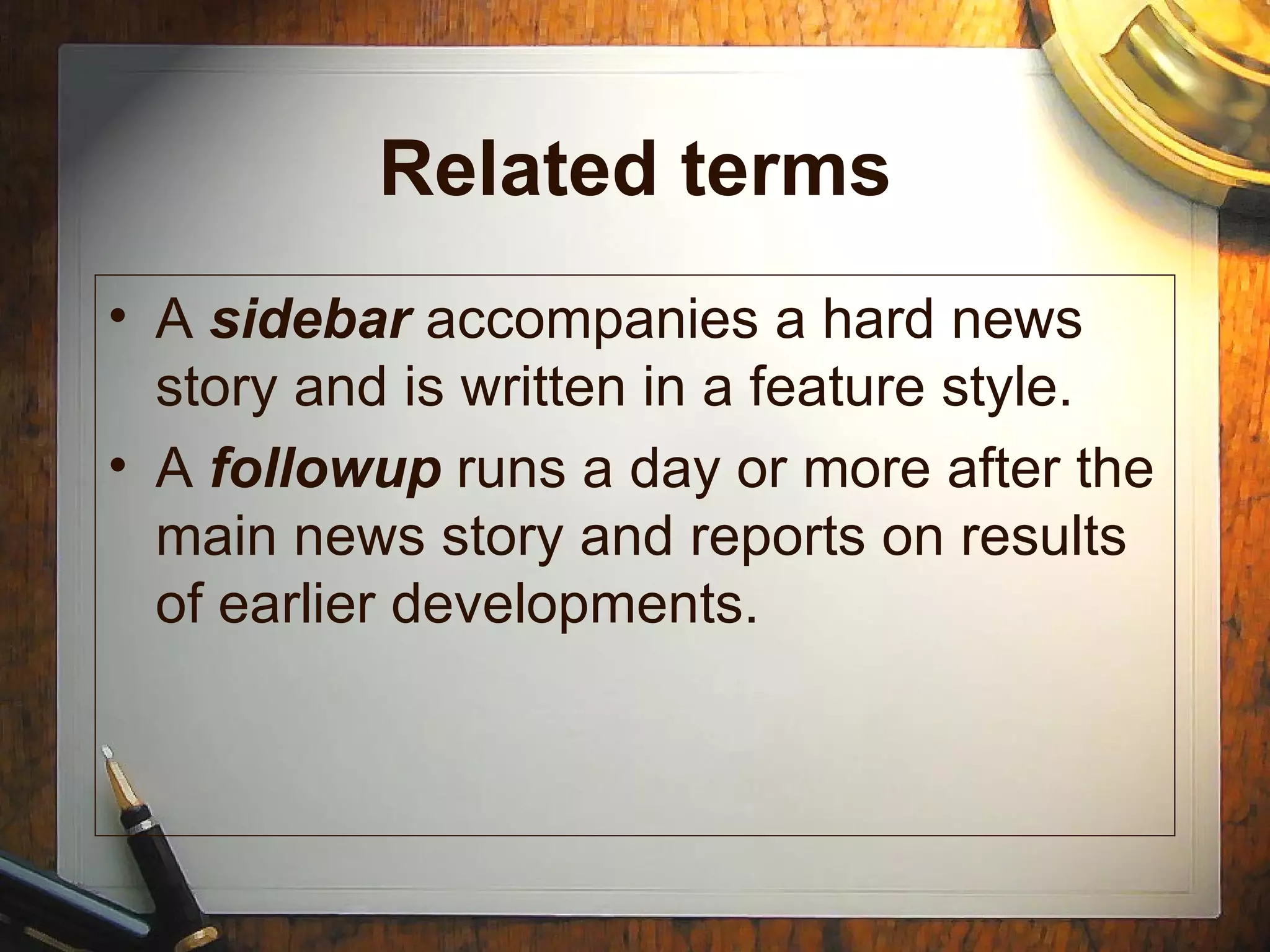 Feature Writing 101 | PPT