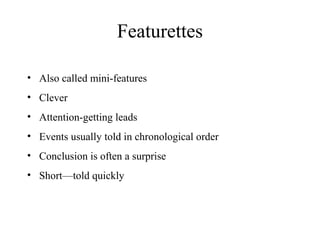 Feature writing final | PPT