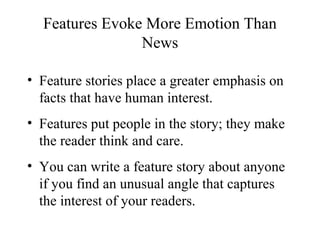 Feature writing final | PPT